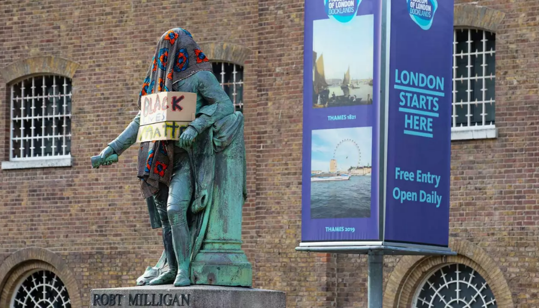 Removed statue of slave trader joins Museum of London collection